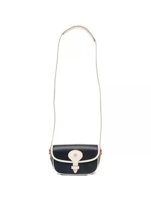 Bally Perforated Leather Crossbody Bag - Blue