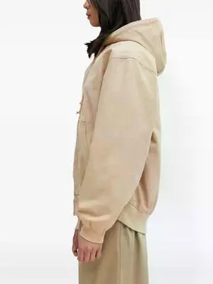 Carhartt Work In Progress Beige Canvas Textured Hooded Jacket