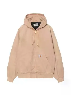 Carhartt Work In Progress Beige Canvas Textured Hooded Jacket - Neutrals