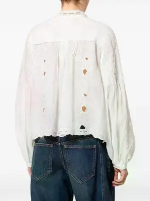 Isabel Marant Étoile Embroidered Ramie Blouse - White