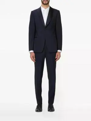 Emporio Armani Single-breasted Virgin Wool Suit - Blue