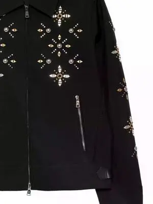 Roberto Cavalli Stud-embellished Zip-up Jacket