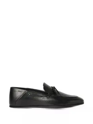 Bally Bow Detail Leather Loafers - Black