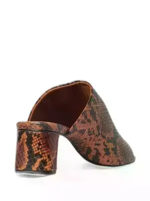 VIC MATIE Python Print Leather Sandals