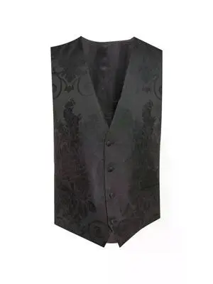 Dolce & Gabbana Jacquard Patterned Vest - Black