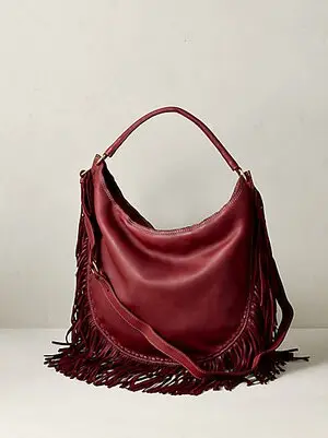 Overland Sierra Rossa Italian Leather Large Crossbody Shoulder Bag - Red
