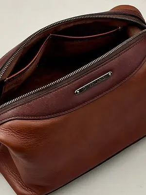 Overland Fairfield Leather Dopp Kit - Tan