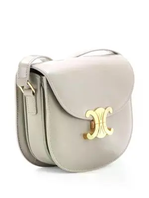 Celine Triomphe Besace Cléa Flap Leather Shoulder Bag