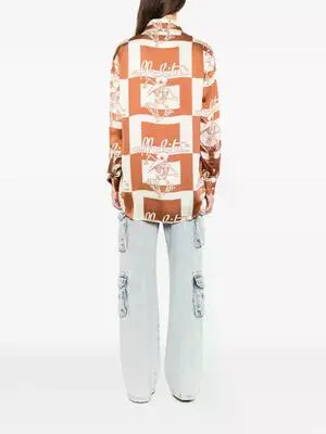 Off-White Skeleton Print Check Shirt