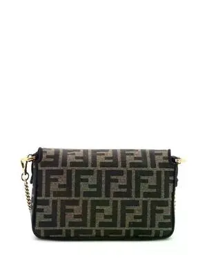 Fendi Baguette Nm Bag Zucca Canvas Mini Crossbody Bag - Brown