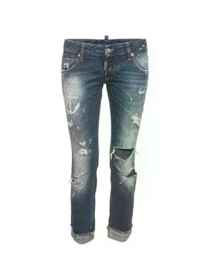 Dsquared2 Distressed Slim-fit Jeans - Blue