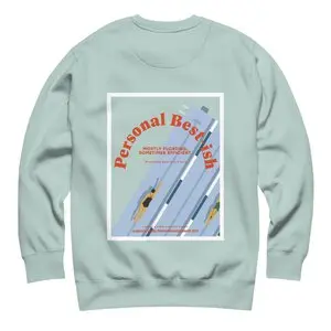 ANCHOR & CREW Personal Best-ish Swimming Club League Organic Cotton Sweatshirt - Blue