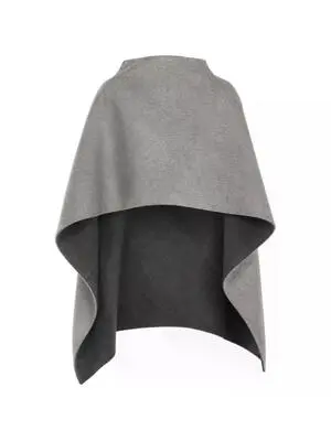 Alberta Ferretti Seam-detail Wool Cape - Grey