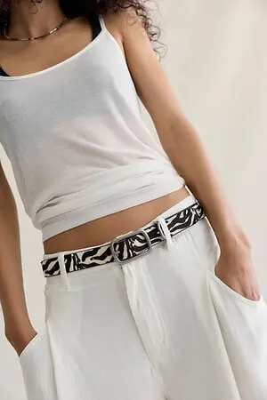 Free People Scout Slim Belt - Zebra