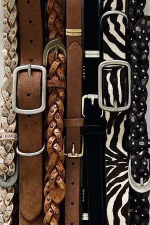 Free People Scout Slim Belt - Zebra