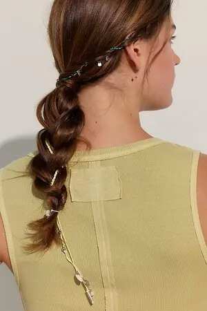 Free People Sayulita Braid-in Hair Clip With Charms - Light Yellow