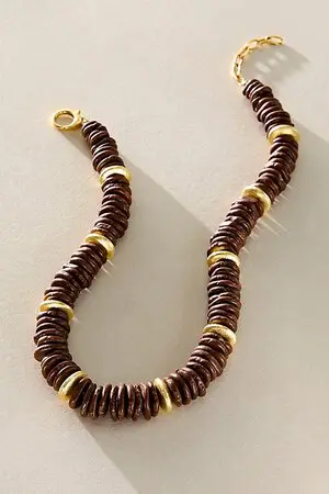 FREE-EST,ALV Free-est X Alv Gill Beaded Necklace - Cocoa