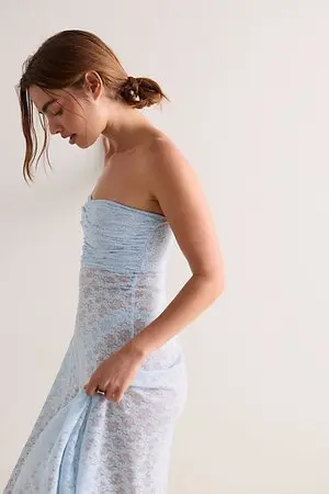 Only Hearts Farah Lace Midi Slip Dress - Cascade