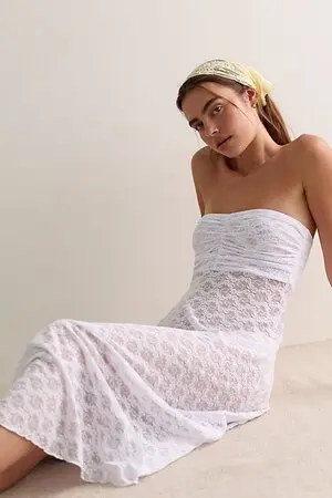 Only Hearts Farah Stretch Lace Midi Slip Dress
