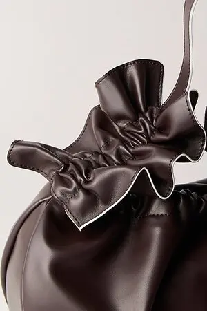 OPÉRASPORT Shila Vegan Leather Bag With Ruffle Detailing
