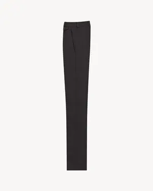 Saint Laurent Tapered Pants In Felted Wool Gabardine