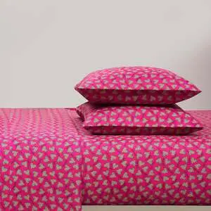 Juicy Couture Printed Microfiber Sheet Set - Leopard Heart