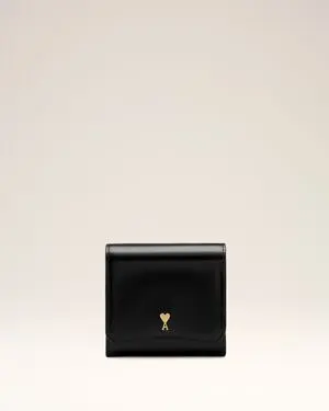 AMI Paris Cow Leather Paris Paris Compact Wallet