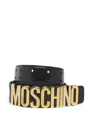 Moschino Plaque Waist Belt - Black
