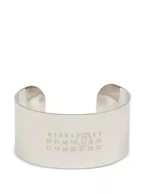 MAISON MARGIELA Numeric Signature Cuff Bracelet - Silver