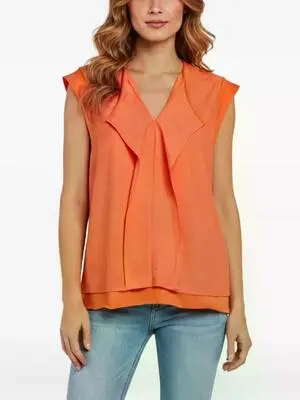 Kenzo Cap Sleeve V-neck Blouse
