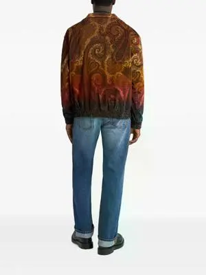 Etro Cotton Corduroy Jacket With Degradé Paisley Print