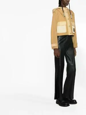 Moschino Cropped Quilted Hooded Jacket