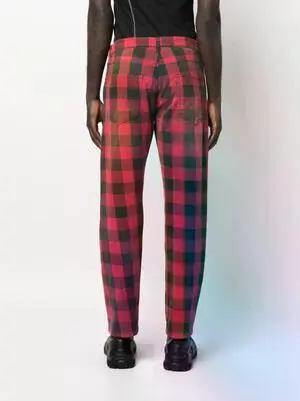 Moschino Check-pattern Tape Trousers