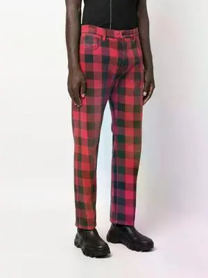 Moschino Check-pattern Tape Trousers