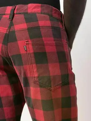 Moschino Check-pattern Tape Trousers