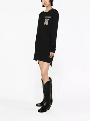 Moschino Teddy Bear Embellished Sweatshirt Dress