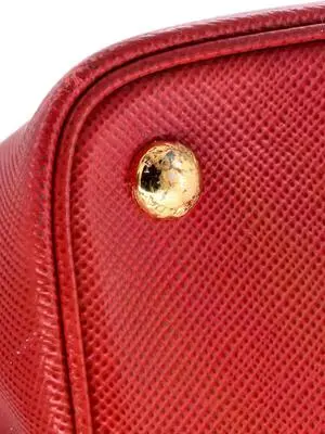 Prada Saffiano Leather Tote Bag - Red