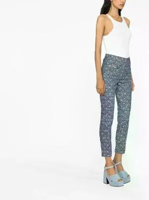 Moschino Monogram Print Skinny Jeans