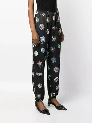 Moschino Graphic-print Straight-leg Trousers