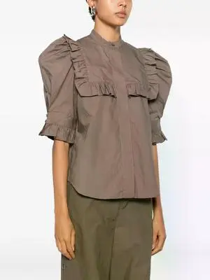 BY MALENE BIRGER Ruffled Puff-sleeve Blouse