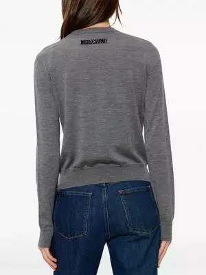 Moschino Crew Neck Sunglasses Intarsia Sweater