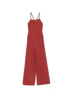 MOUTAKI Wide-leg Jumpsuit With Square Neck And Tie-back Detail