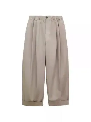 Marni Cotton Canvas Pleated Trousers