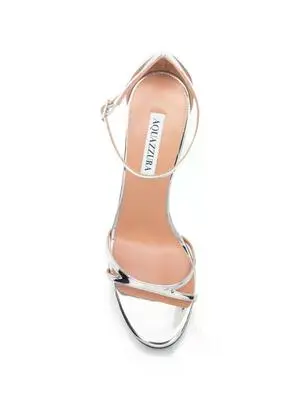 AQUAZZURA Nuda Metallic Heeled Sandals