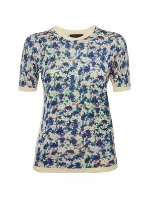Dolce & Gabbana Floral Print Silk T-shirt