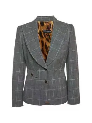 Dolce & Gabbana Plaid Single-breasted Blazer