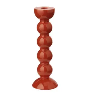ADDISON ROSS Tall Bobbin Candlestick Holder - Orange