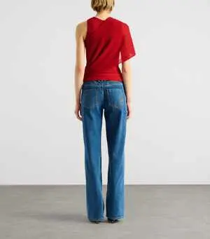 Balmain Ruched Asymmetrical Top
