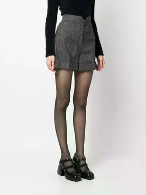 Moschino Slub-texture High-waisted Shorts