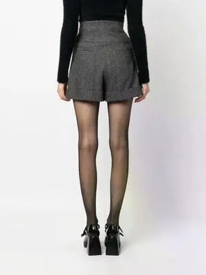 Moschino Slub-texture High-waisted Shorts